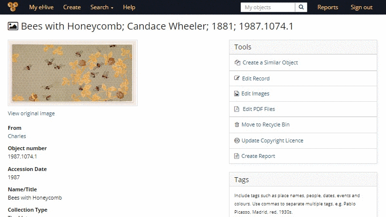 How to add an external link to an eHive record. - eHive